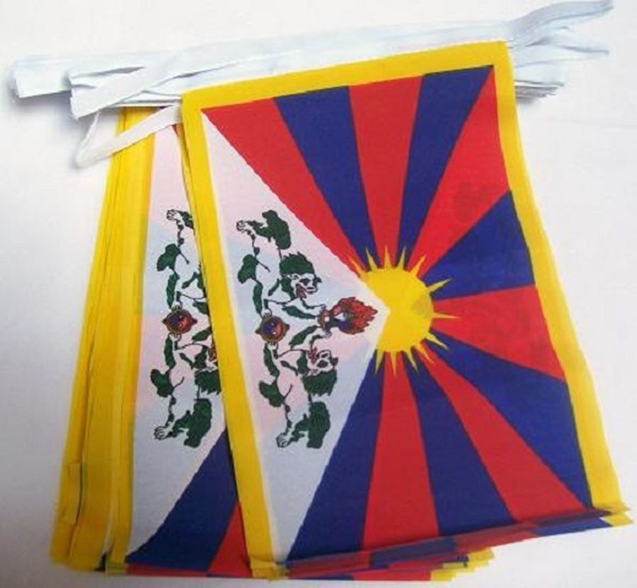 TIBET 12 meters BUNTING FLAG 20 flags 18'' x 12'' - TIBETAN-BUDDHIST ...