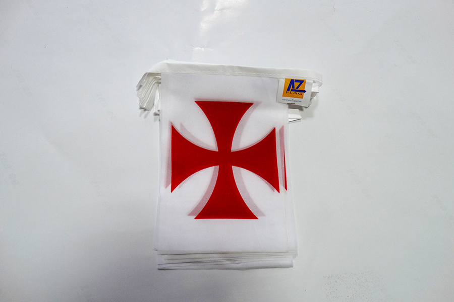 Guirlande 6 mètres 20 Drapeaux Templiers Ordre du Temple 21x15 cm ...