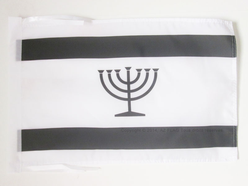 YIDDISH FLAG 18'' x 12'' cords - JUDAISM SMALL FLAGS 30 x 45cm - BANNER ...