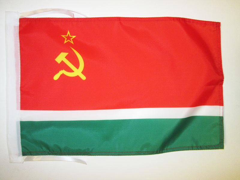 LITHUANIAN SOVIET SOCIALIST REPUBLIC FLAG 18'' x 12'' cords - LITHUANIA ...
