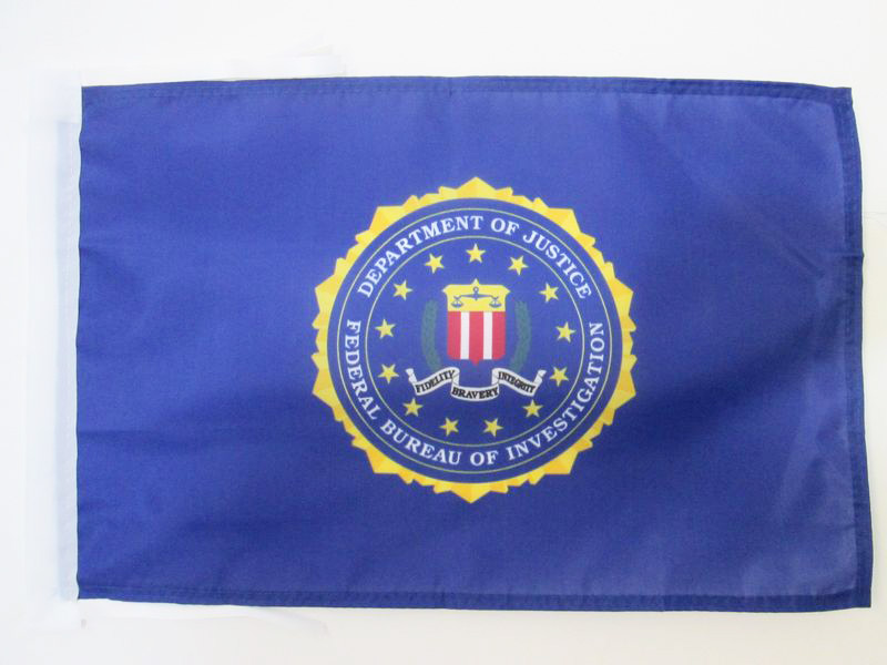 UNITED STATES FBI FLAG 18'' x 12'' cords - US FEDERAL BUREAU OF ...