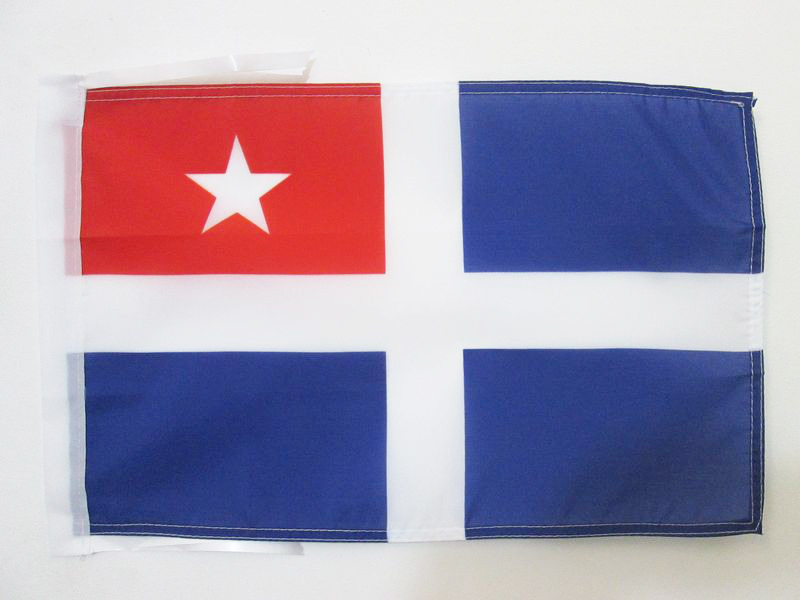 CRETAN STATE 1897-1913 FLAG 18'' x 12'' cords - CRETE SMALL FLAGS 30 x ...