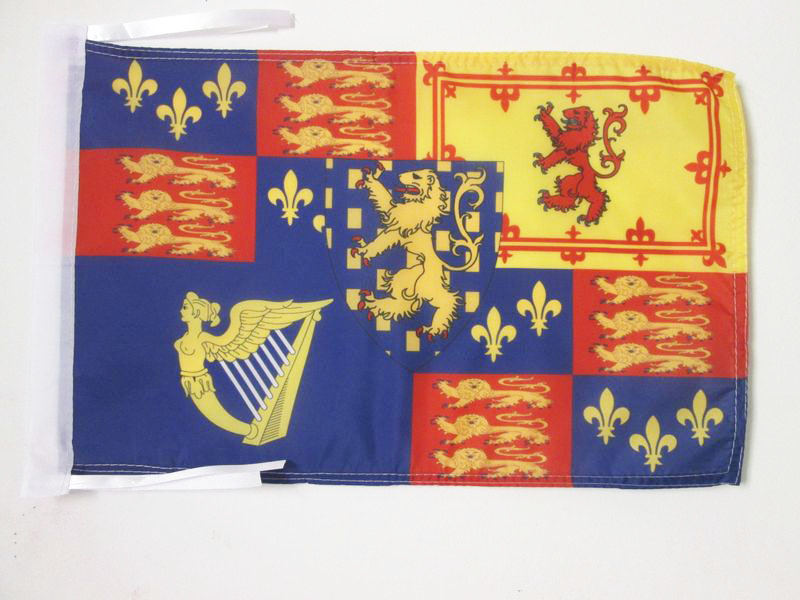 ROYAL BANNER 1689-1702(WILLIAM III) FLAG 18'' x 12'' cords - BRISTISH ...