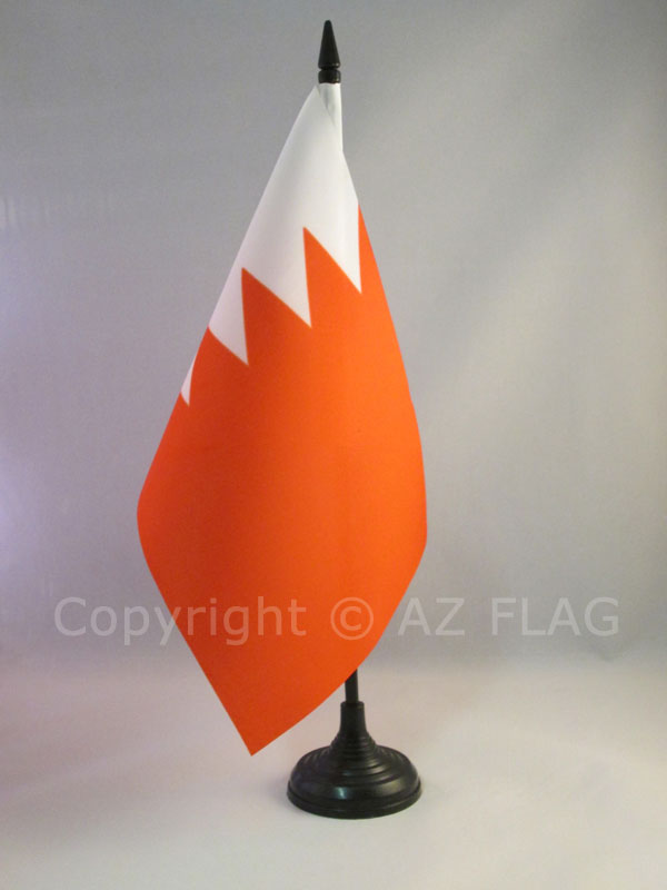 BAHRAIN TABLE FLAG 5'' x 8'' - BAHRAIN DESK FLAG 21 x 14 cm - Black ...