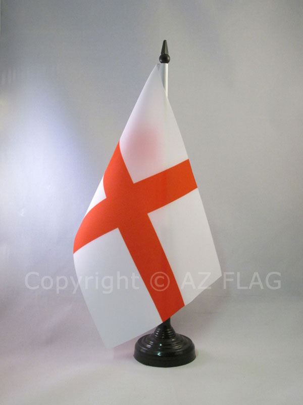 ENGLAND TABLE FLAG 5'' x 8'' - ENGLISH DESK FLAG 21 x 14 cm - Black ...