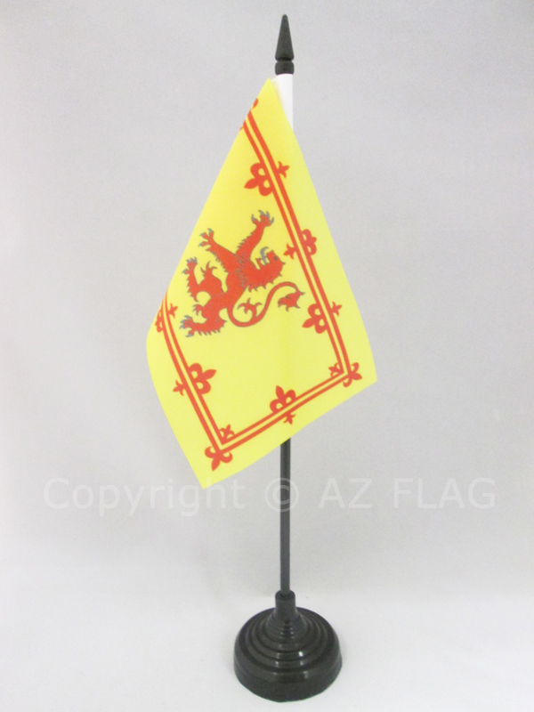 KINGDOM OF SCOTLAND TABLE FLAG 4'' x 6'' - ROYAL SCOTTICH DESK FLAG 15 ...