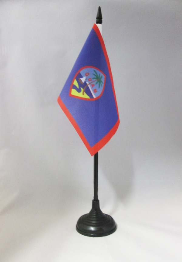 GUAM TABLE FLAG 4'' x 6'' - GUAMANIAN DESK FLAG 15 x 10 cm - Black ...