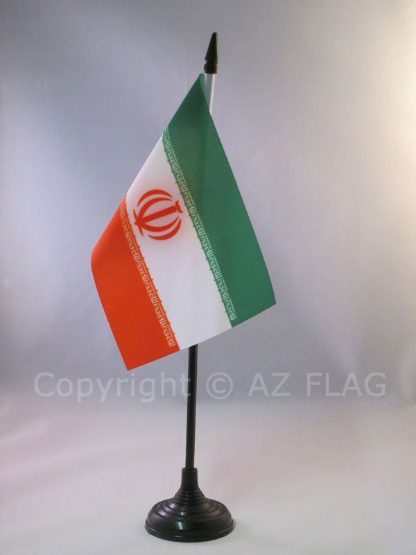 IRAN TABLE FLAG 4'' x 6'' - IRANIAN - PERSIAN DESK FLAG 15 x 10 cm ...