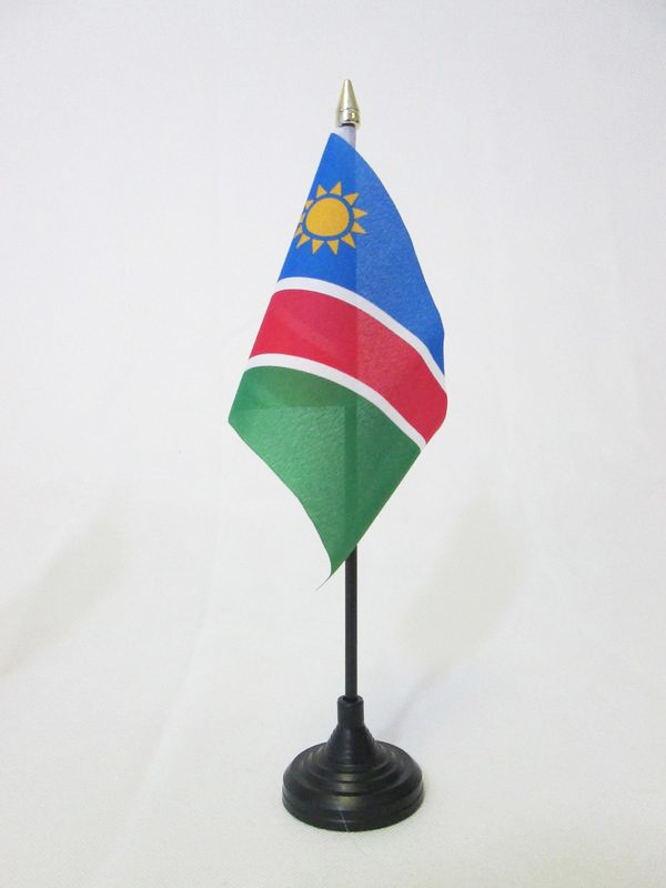 NAMIBIA TABLE FLAG 4'' x 6'' - NAMIBIAN DESK FLAG 15 x 10 cm - golden ...