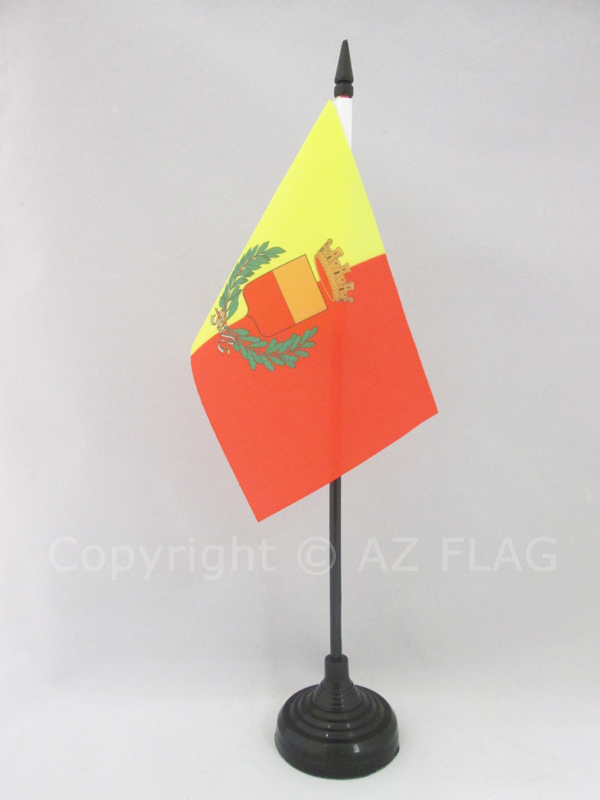 CITY OF NAPLES COAT OF ARMS TABLE FLAG 4'' x 6'' - NAPOLI DESK FLAG 15 ...