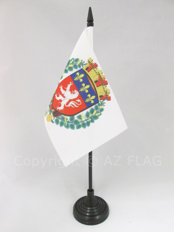 CITY OF LYON TABLE FLAG 4'' x 6'' - LYONS DESK FLAG 15 x 10 cm - Black ...